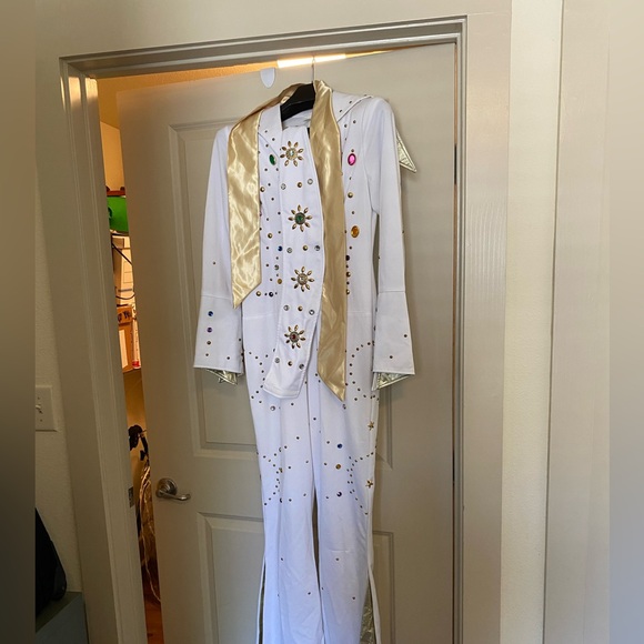 Pants & Jumpsuits | White Elvis Jumpsuit | Poshmark